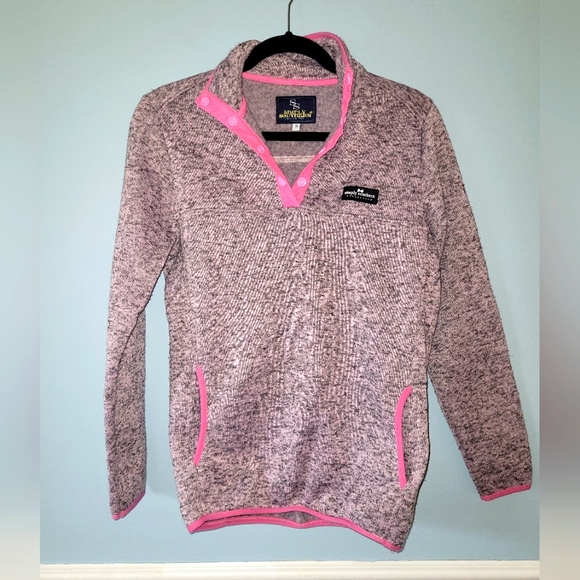 Simply Southern | Tops | Simply Southern Pink And Grey Heathered Fleece ...